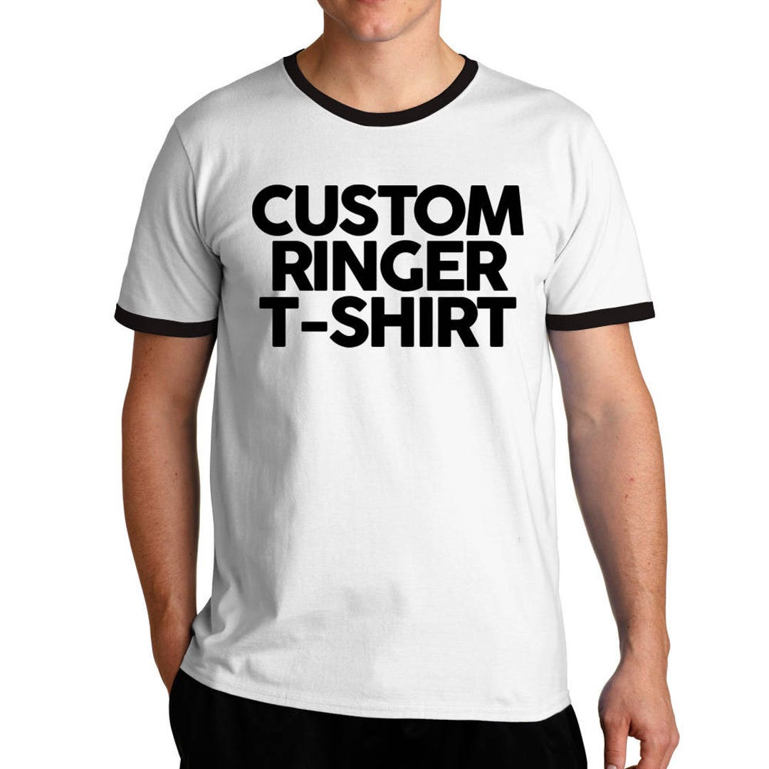 Add a Text on Your Custom-made Men Ringer T-shirt Create Your - Etsy