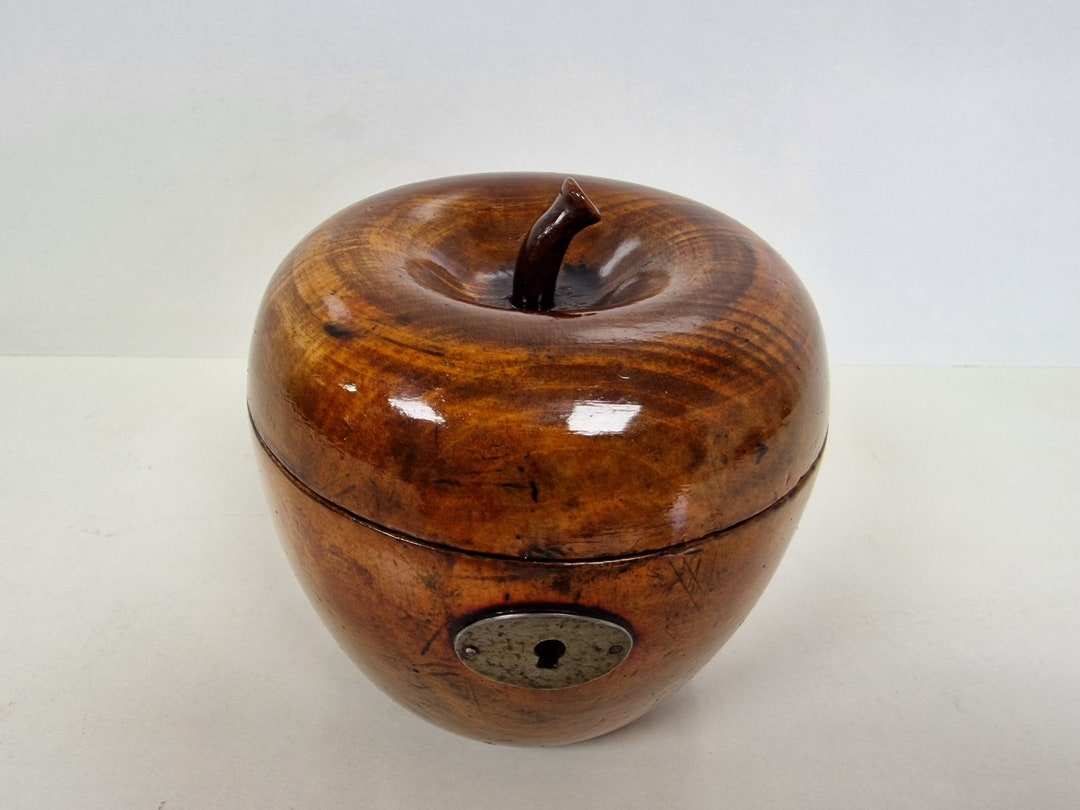 Vintage Apple Tea Caddy. - Etsy