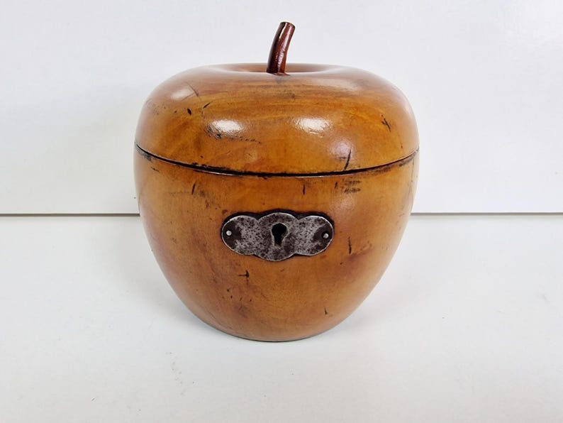 Fabulous Vintage Apple Tea Caddy - Etsy