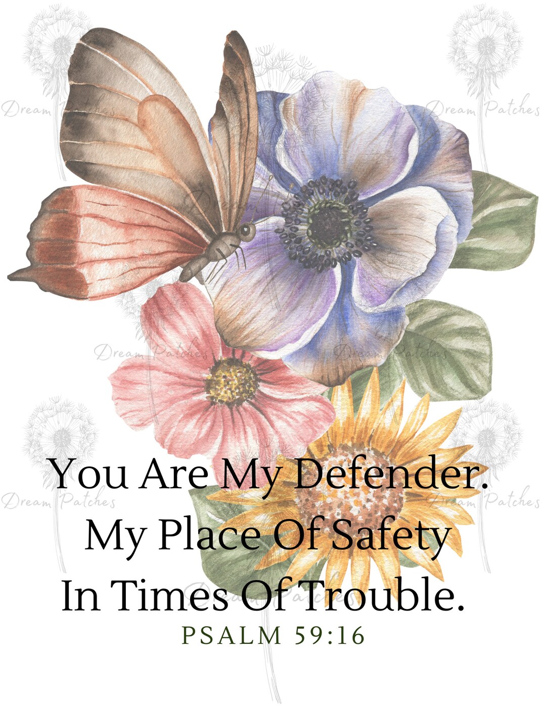 You Are My Defender My Place of Safety in Times of Trouble is - Etsy