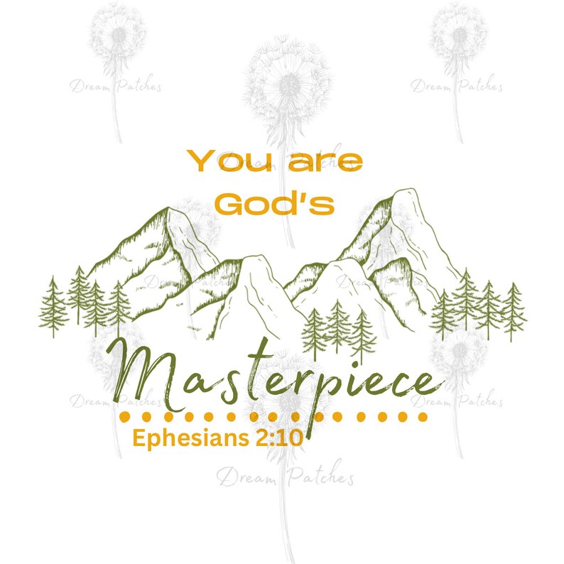 You Are Gods Masterpiece is a PNG Digital Download Faith Sticker ...