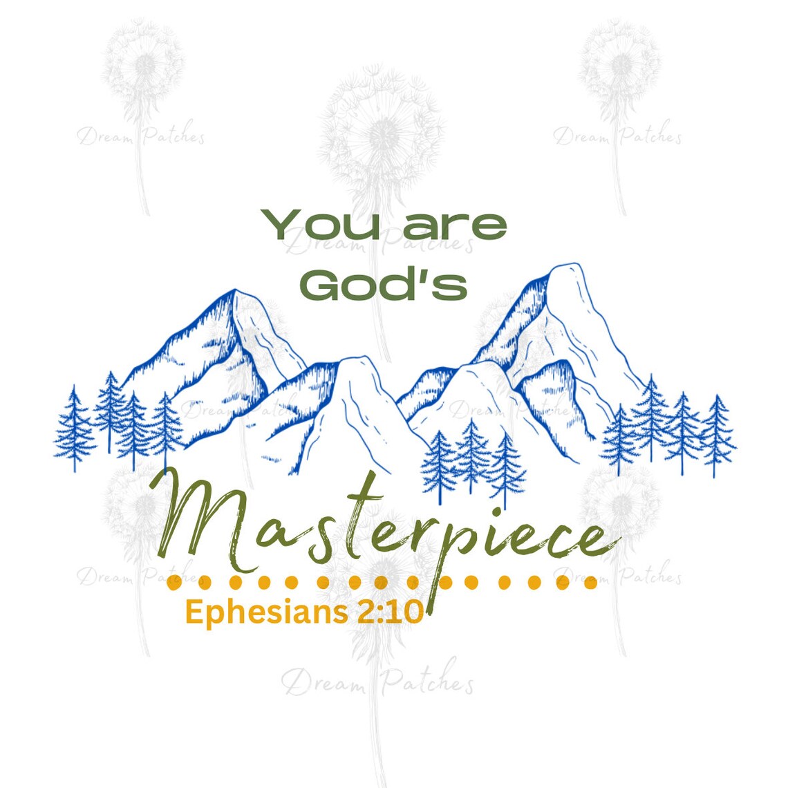 You Are Gods Masterpiece is a PNG Digital Download Faith - Etsy