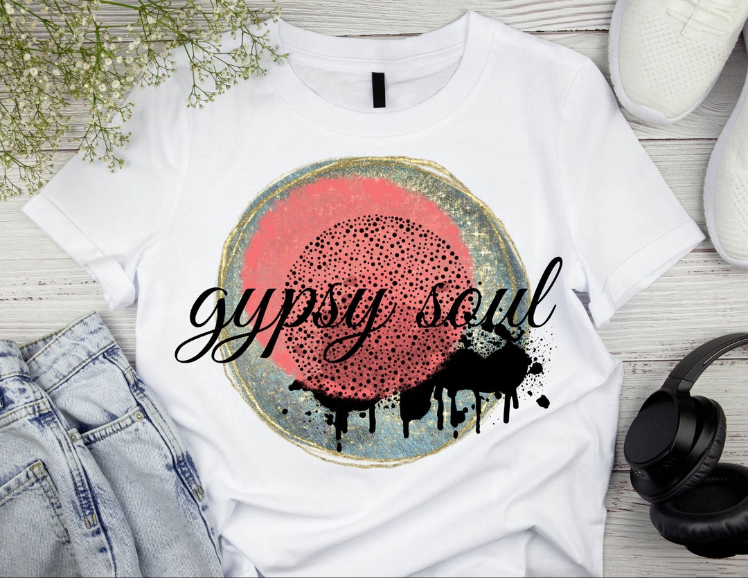 Gypsy Soul PNG Digital Download Pink and Black Clip Art Gypsy Png ...