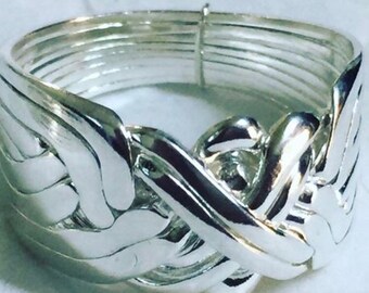 Silver Puzzle Ring | Etsy
