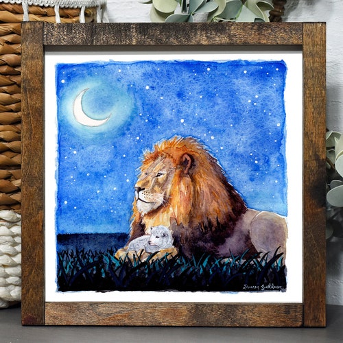 The Lion and Lamb Fine Art Print - Etsy