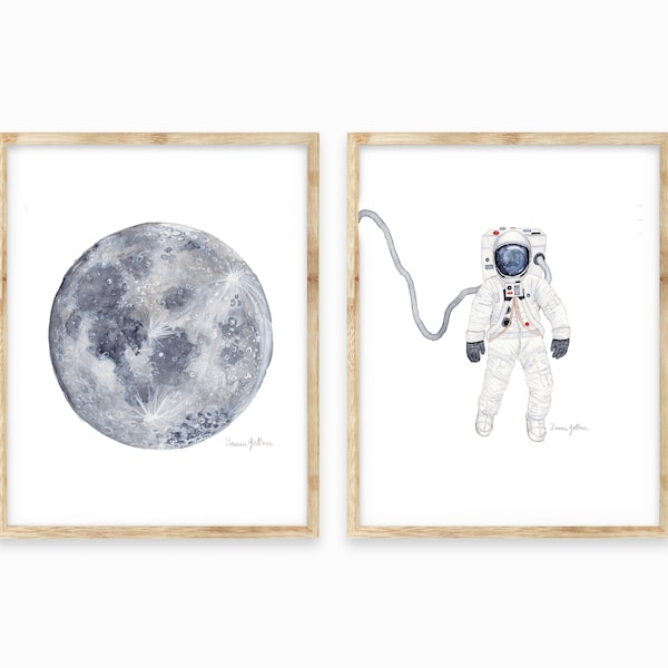 Space Watercolor Wall Art - Etsy