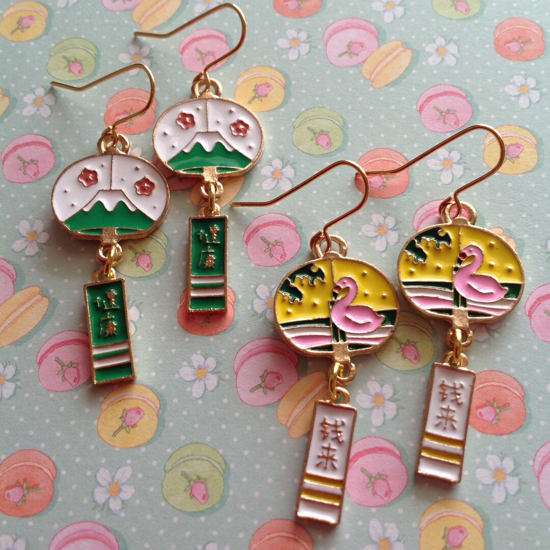 Mount Fuji Earrings Mount Fuji Charms Mount Fuji Accessory Mount Fuji ...