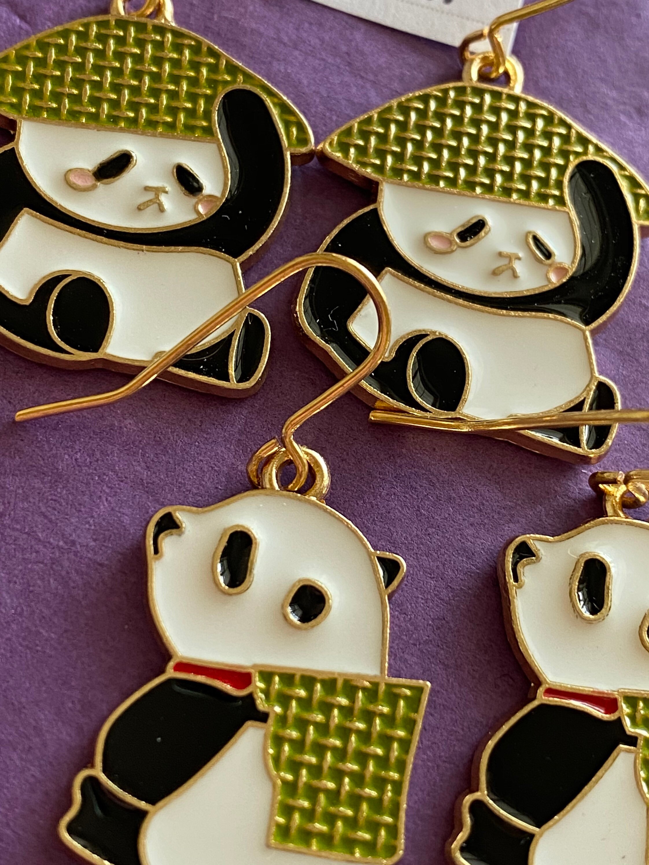 Panda Earrings Panda Jewellery Cute Panda Panda Accessory Panda With ...