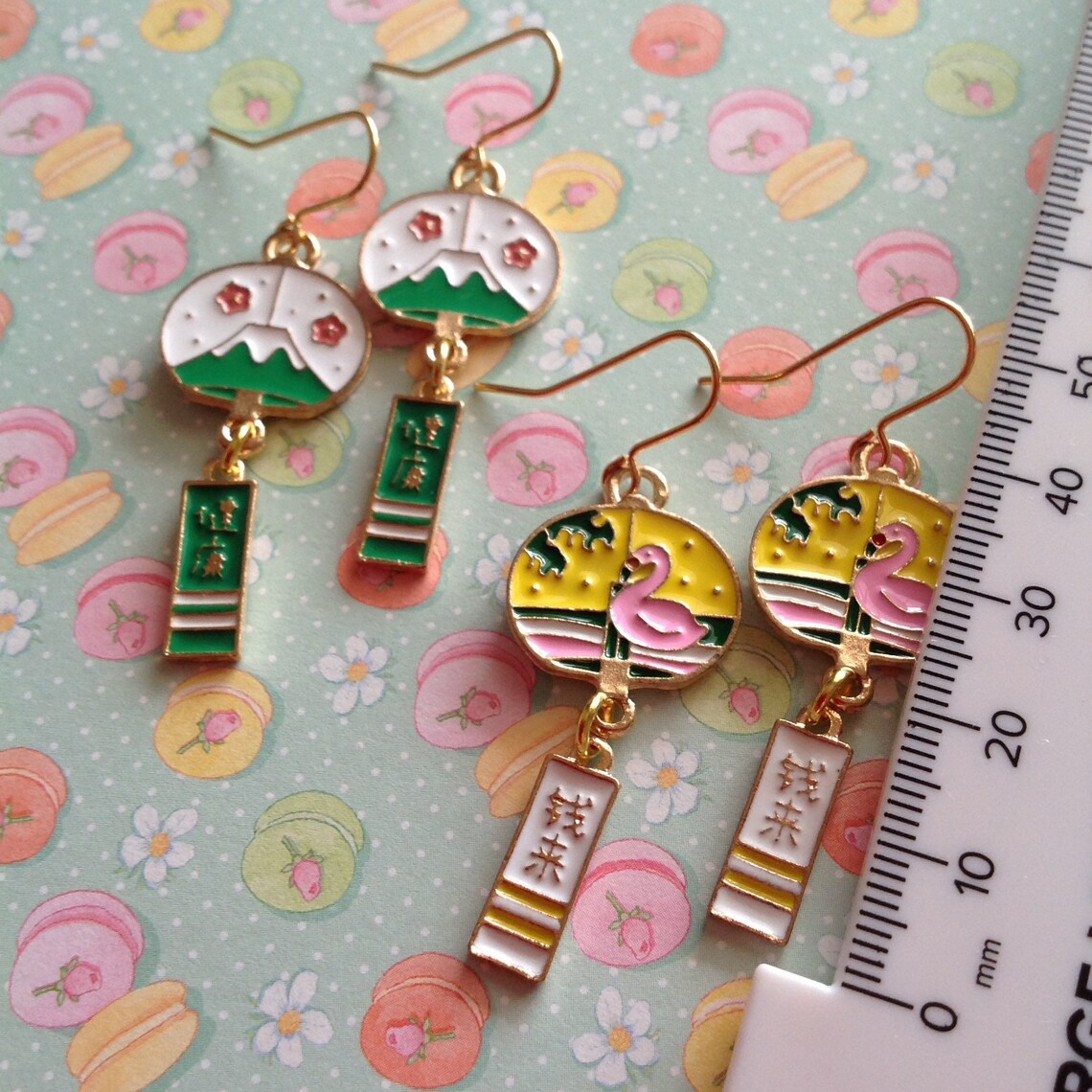 Mount Fuji Earrings Mount Fuji Charms Mount Fuji Accessory | Etsy UK