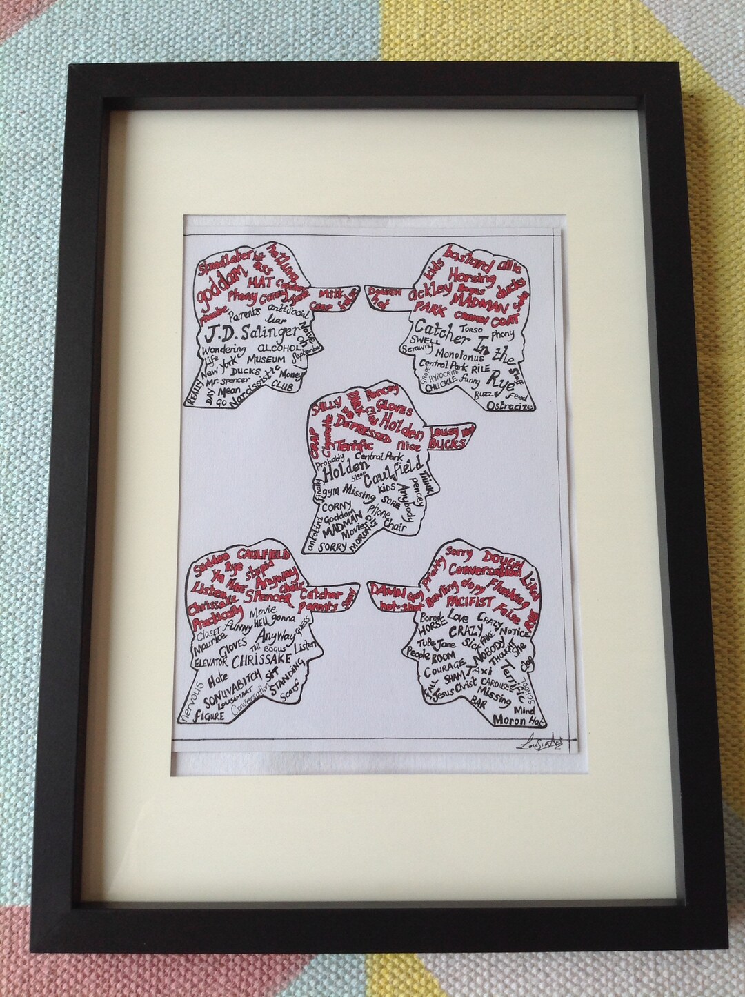 Holden Caulfield Catcher in the Rye Original Art Ink Art Holden ...