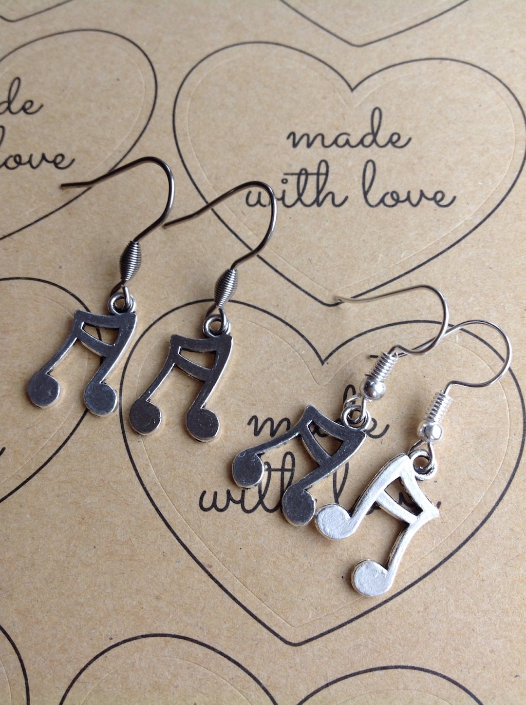 Music Note Earrings Musical Symbol Note Earrings Musical Earrings Jazz ...