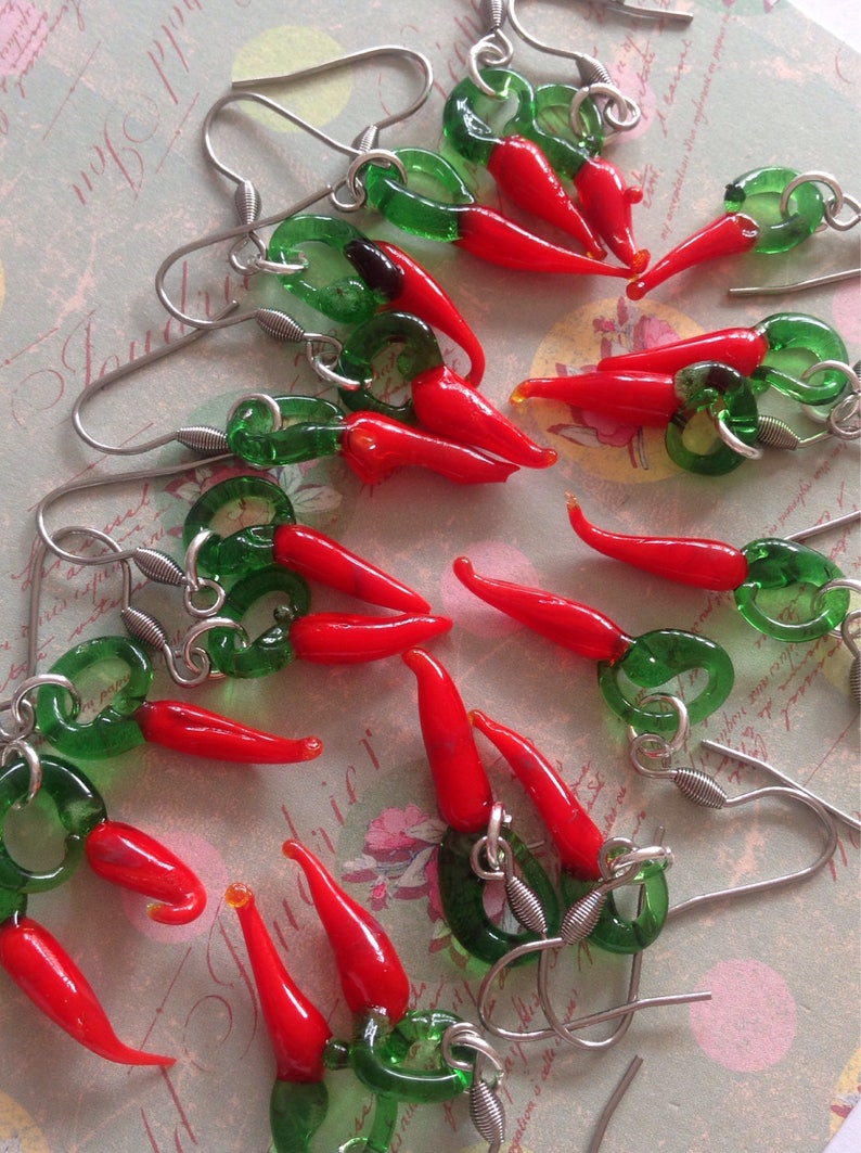 Glass Chilli Pepper Red Hot Chilli Red Chilli Pepper Mexican - Etsy