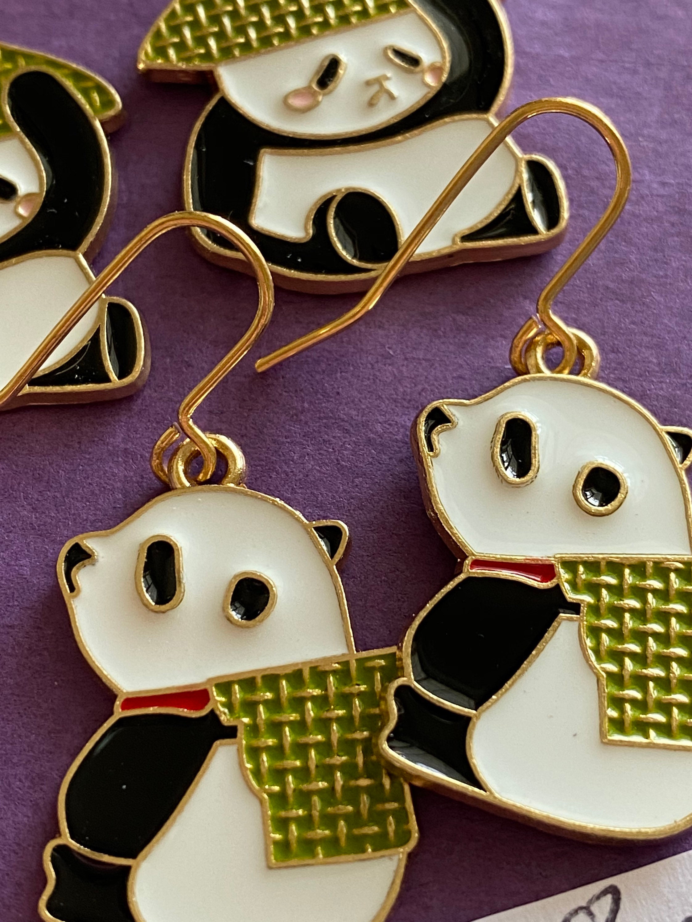 Panda Earrings Panda Jewellery Cute Panda Panda Accessory Panda With ...