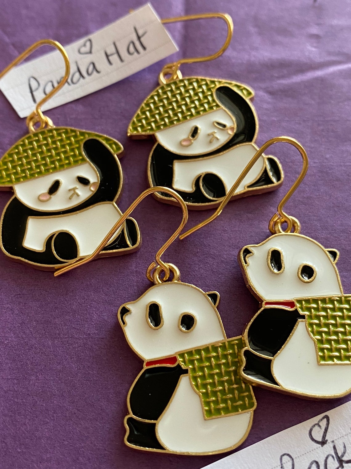 Panda Earrings Panda Jewellery Cute Panda Panda Accessory Panda With ...