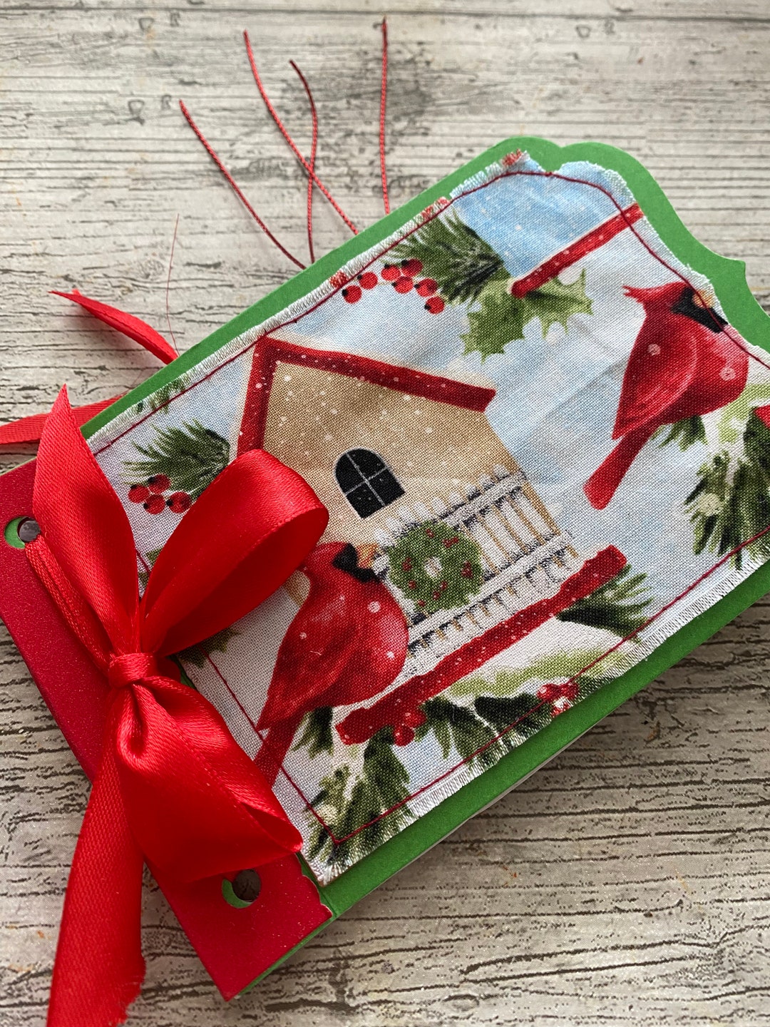 Christmas Book Red Cardinal Festive Book Red Bird Christmas Gift ...