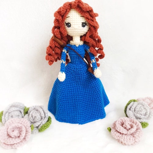 Merida Princess Crochet Nursery Decor Pocahontas Amigurumi - Etsy