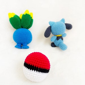 Riolu and Oddish Pokemon Crochet, Nursery Decor, Pokemon Amigurumi ...