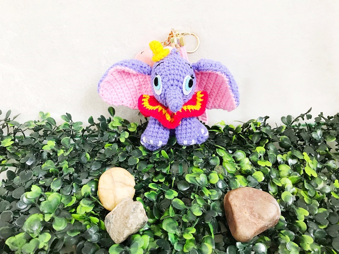 Dumbo Key Ring Crochet Dumbo Amigurumi Crochet Dumbo | Etsy