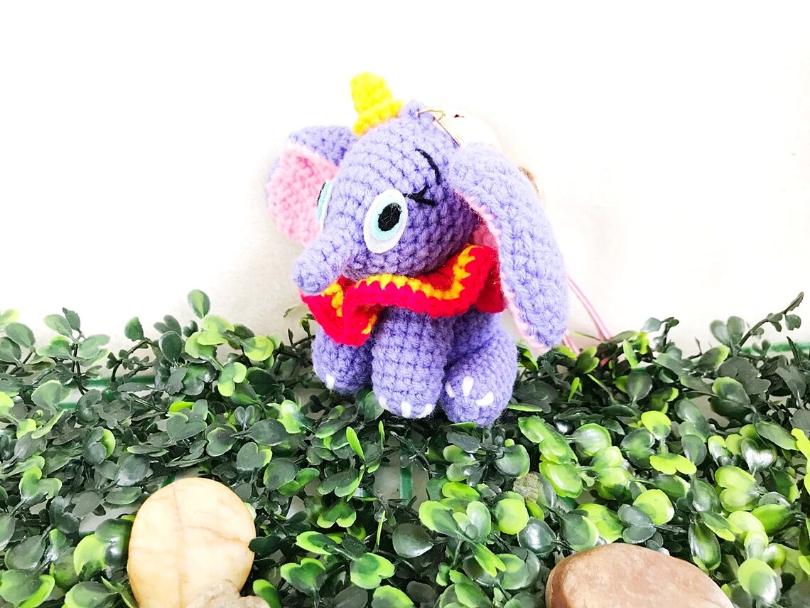 Dumbo Key Ring Crochet Dumbo Amigurumi Crochet Dumbo | Etsy