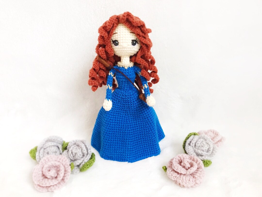 Merida Princess Crochet, Nursery Decor, Pocahontas Amigurumi, Crochet ...