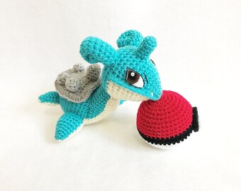 Lapras Pokemon Crochet Nursery Decor Pokemon Amigurumi - Etsy
