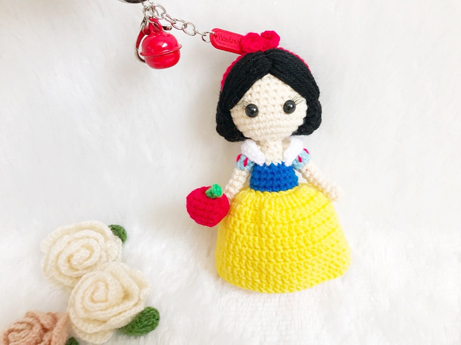 Snow White Princess Key ring Crochet Snow white Amigurumi | Etsy