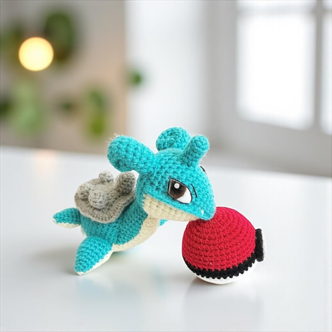 Lapras Pokemon Crochet, Nursery Decor, Pokemon Amigurumi, Crochet ...