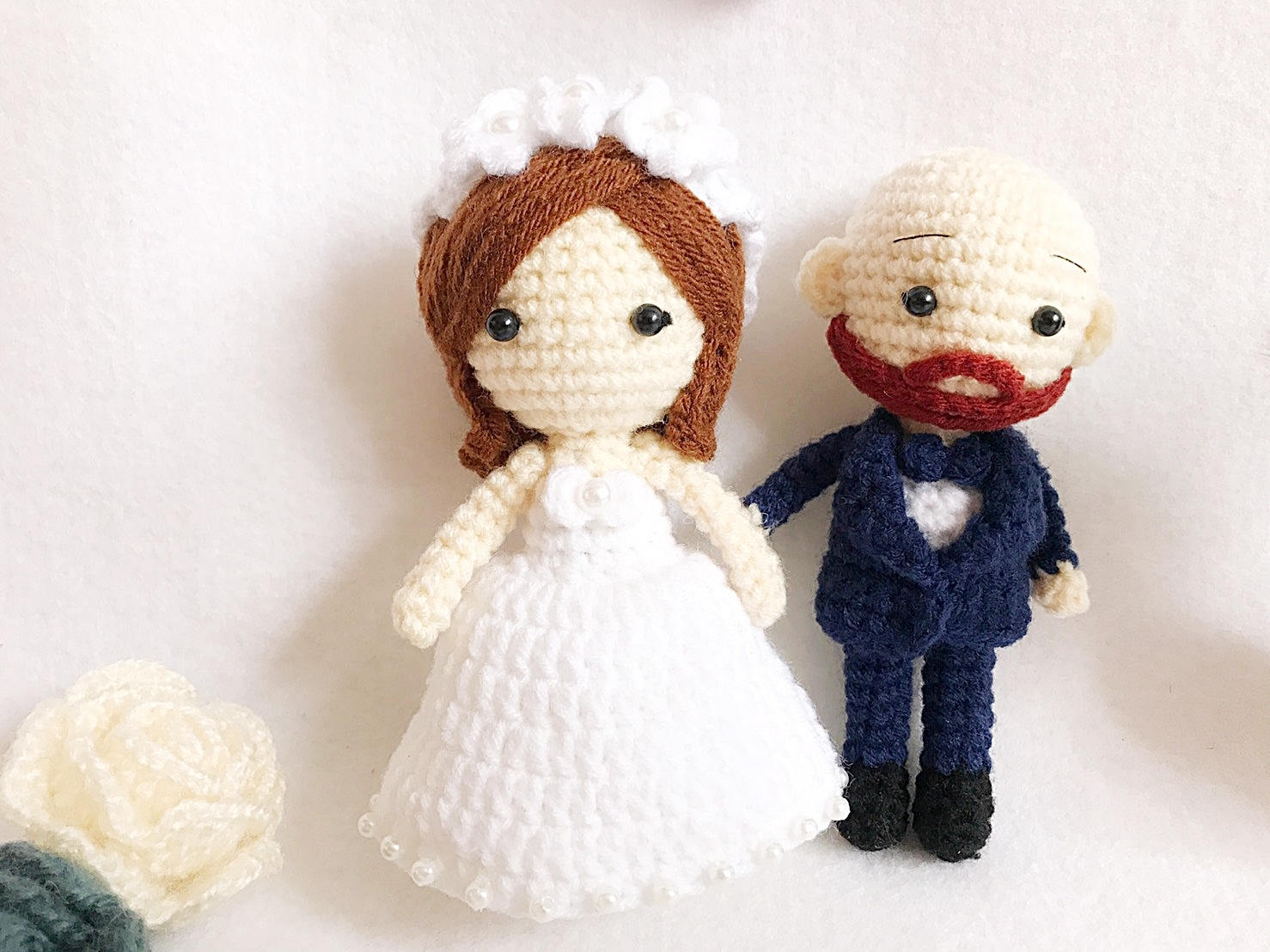 Wedding Topper Cake Crochet Character Bride and Groom Cake - Etsy Australia