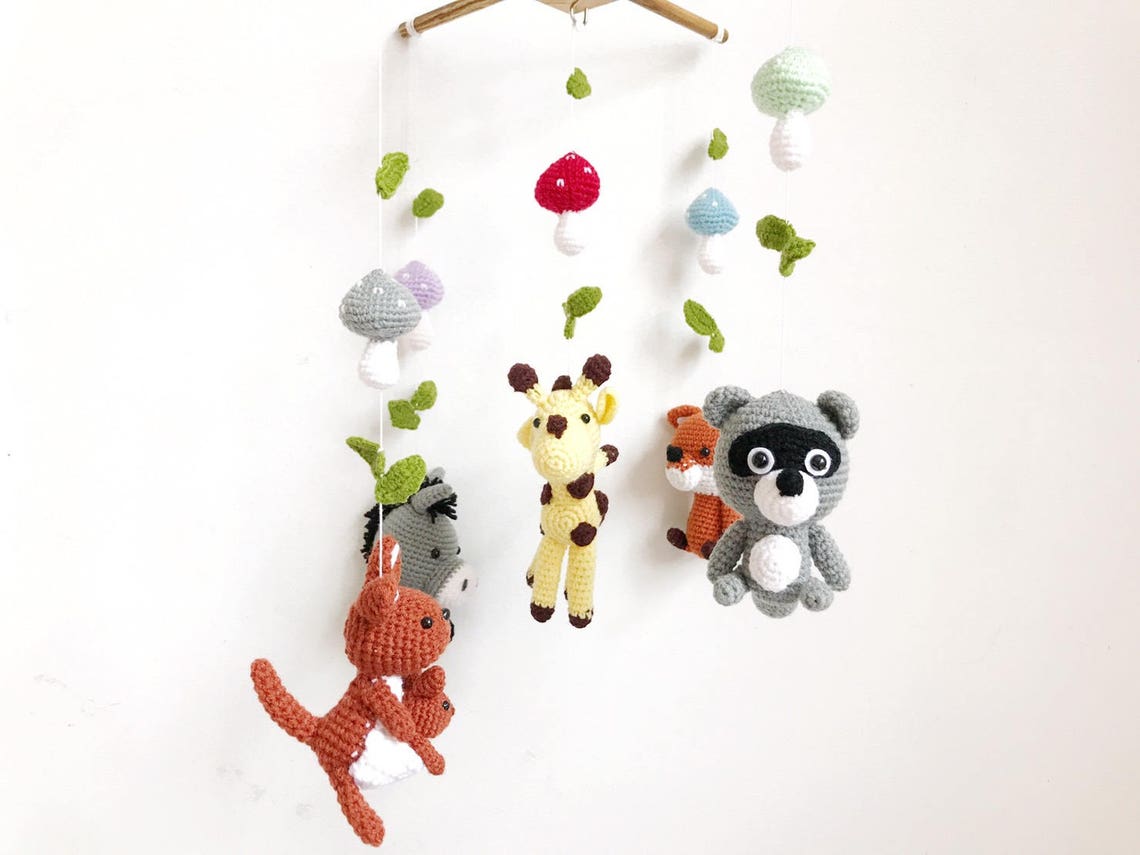 Woodland Mobile Forest Animal Mobile Baby Mobile Forest - Etsy