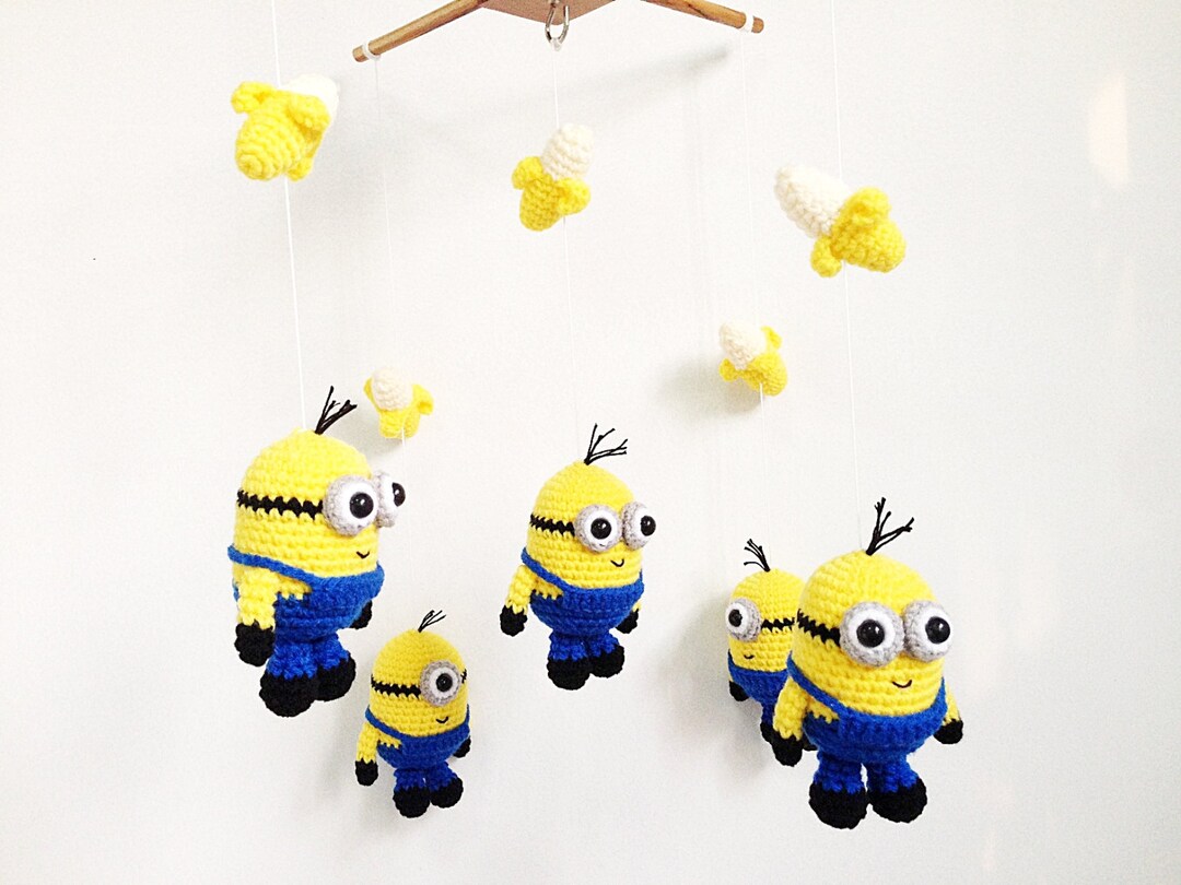 Baby Mobile - Crochet Happy Minions, Minions Baby Mobile,crib Mobile ...