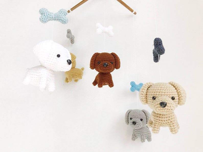 Baby Mobile Labrador Puppy Gnag Crochet Dog Baby Mobile - Etsy