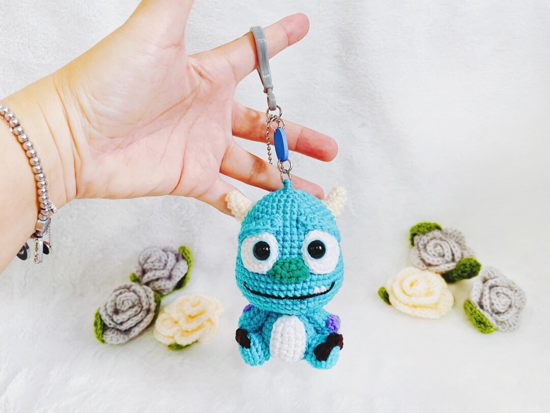 Sully Key Ring Crochet, Monster Amigurumi, Crochet Monster, Handmade ...