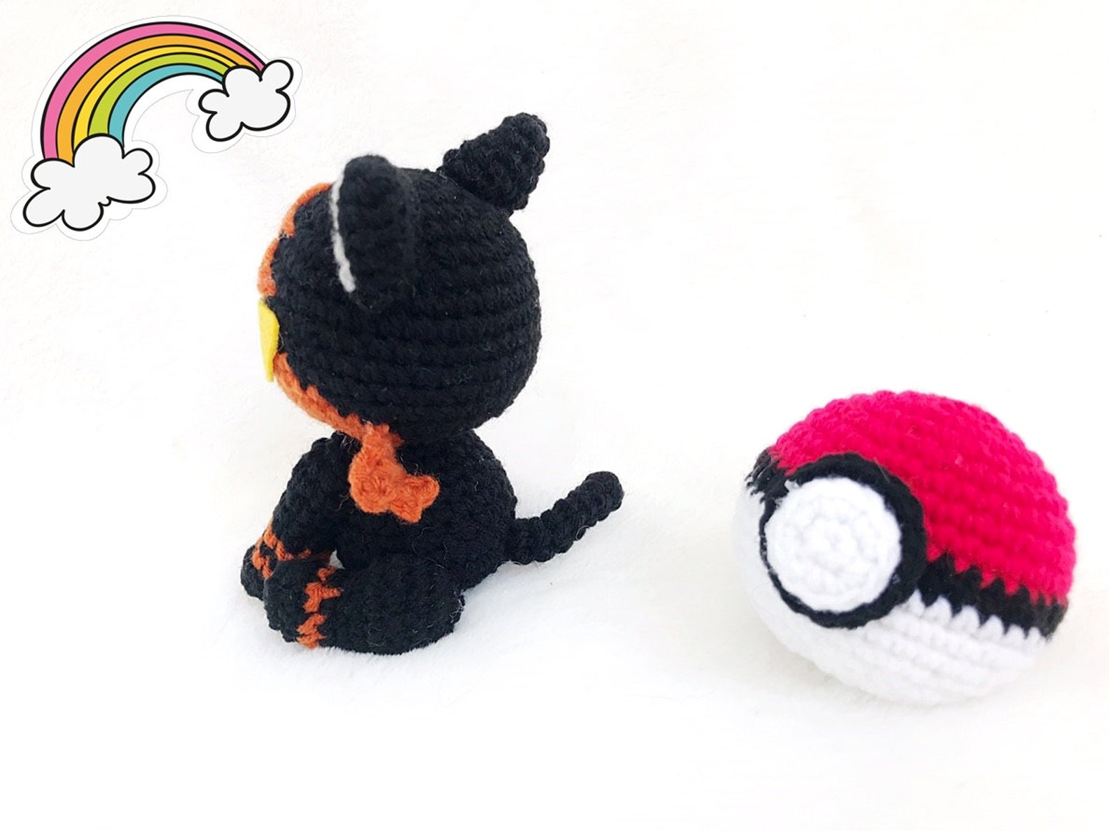 Litten Pokemon Crochet Nursery Decor Pokemon Amigurumi - Etsy