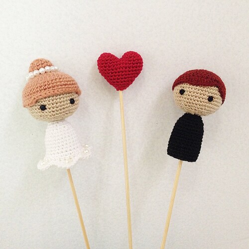 Wedding Topper Cake Crochet Character Bride and Groom Cake - Etsy