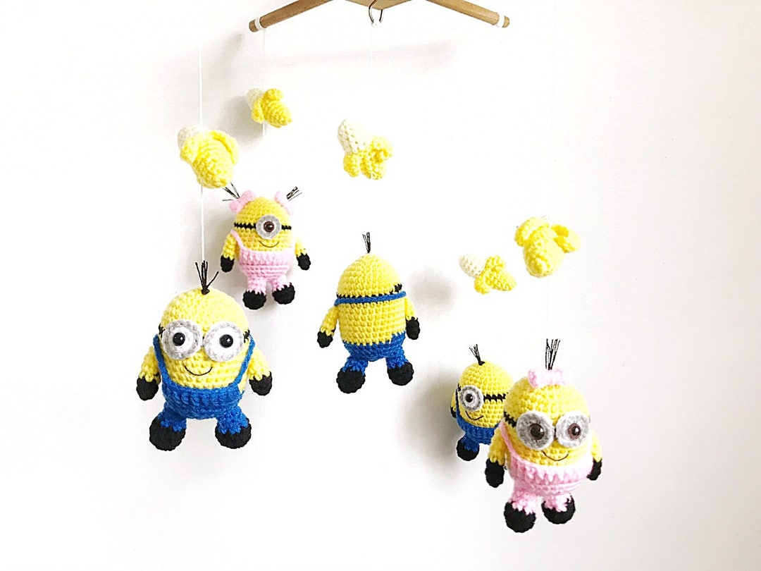 Baby Mobile - Crochet Happy Minions Gang, Minions Baby Mobile,crib ...