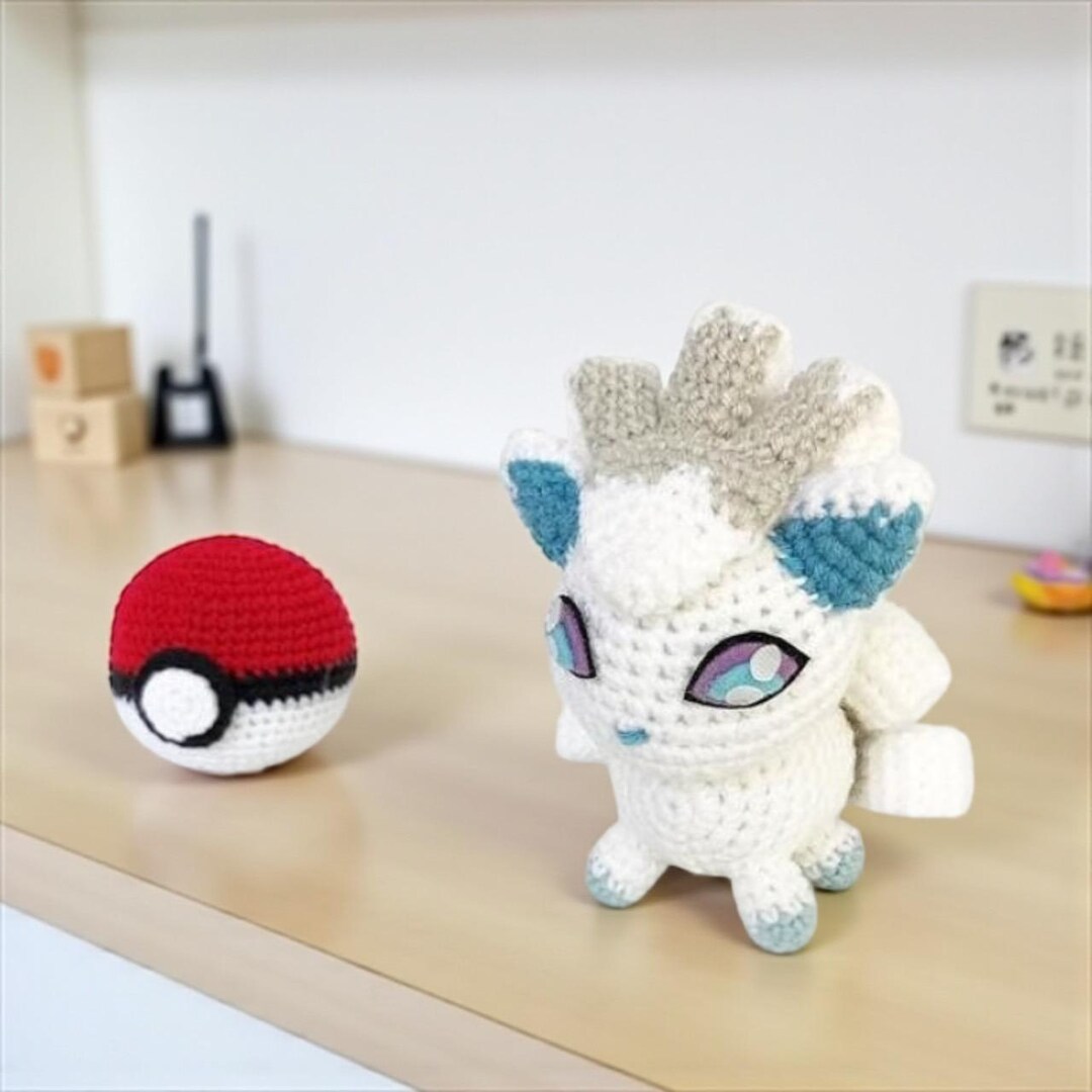 Aurora Vulpix Pokemon Amigurumi, Nursery Decor, Pokemon Crochet ...