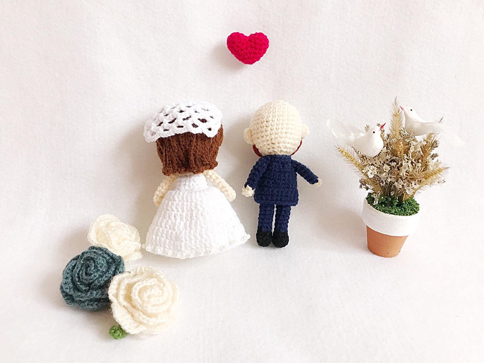 Wedding Topper Cake Crochet Character Bride and Groom Cake - Etsy