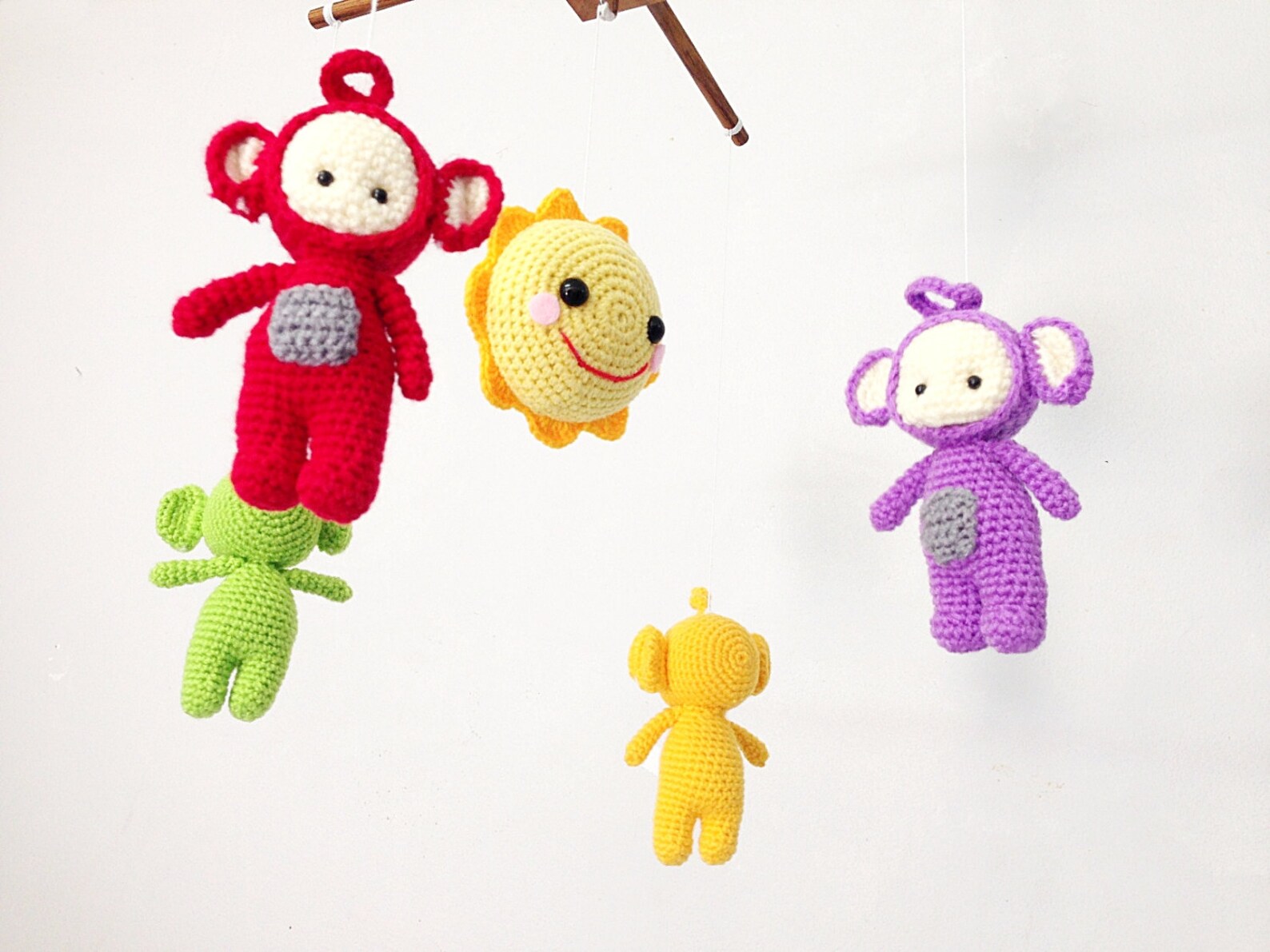 Baby Crib Mobile Baby Mobile Amigurumi Eh-oh Teletubbies | Etsy