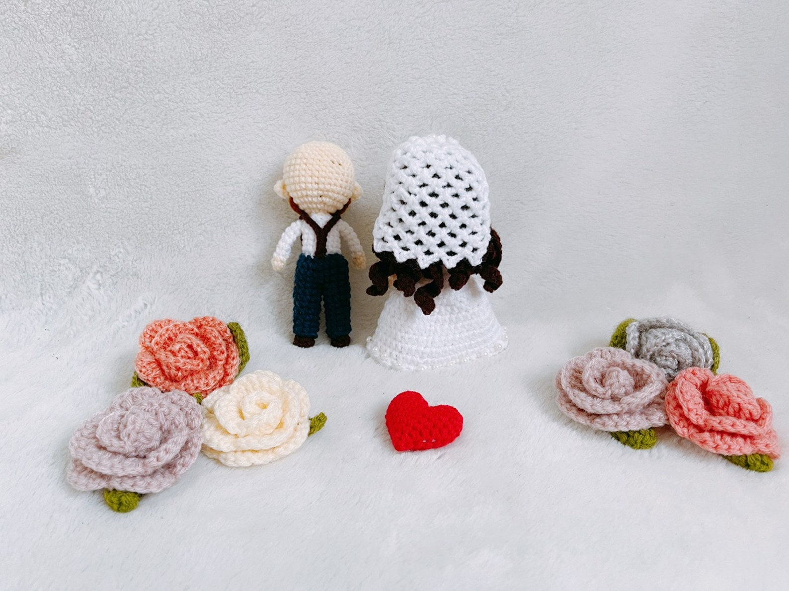 Wedding Topper Cake Crochet Character Bride and Groom Cake | Etsy