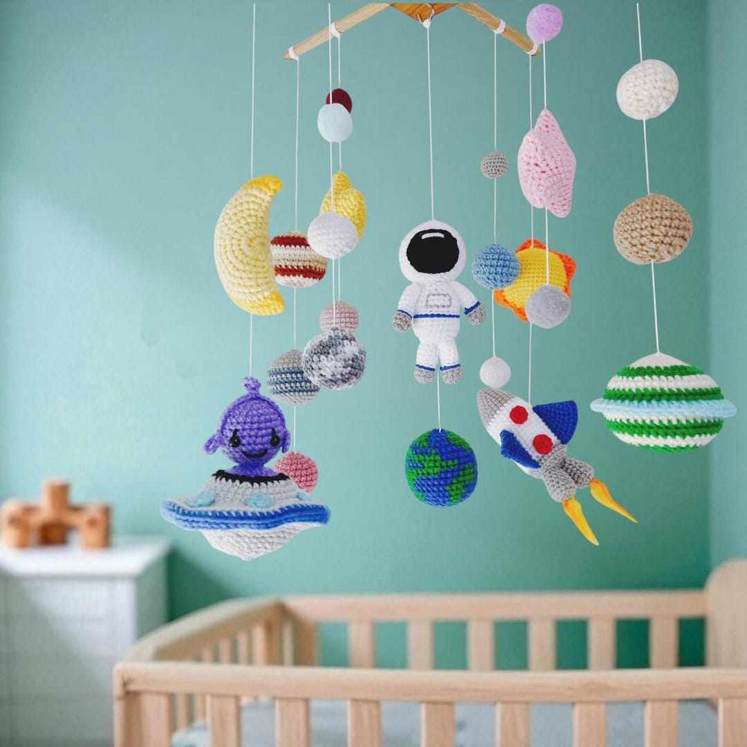 Space Baby Mobile Set No.2 , Outer Space Baby Mobile, Nursery Space ...