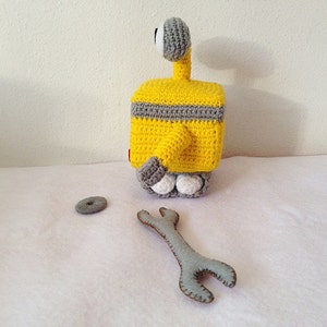 Wall-e Robot Amigurumi, Nursery Decor, Robot Amigurumi, Crochet Robot ...