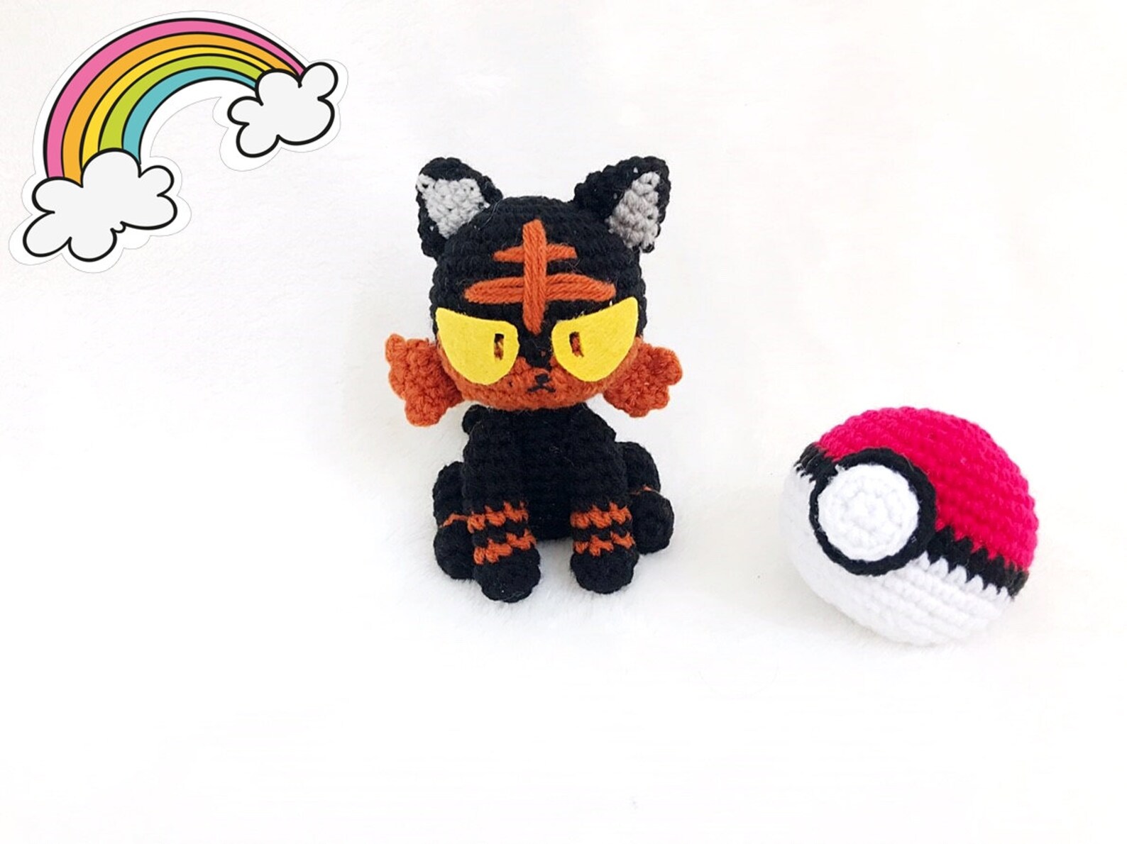 Litten Pokemon Crochet Nursery Decor Pokemon Amigurumi - Etsy