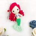 Little Mermaid Princess Key Ring Crochet Ariel Amigurumi - Etsy