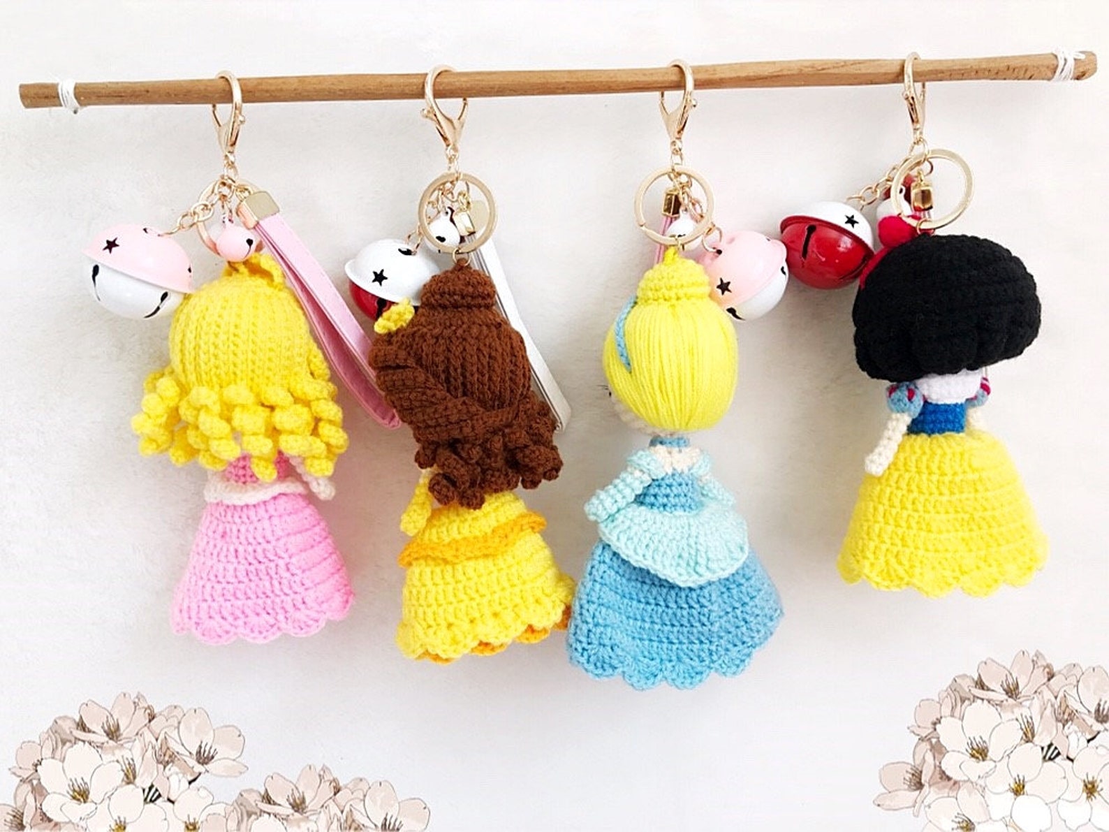 Princess Key Ring Crochet Princess Amigurumi Crochet - Etsy