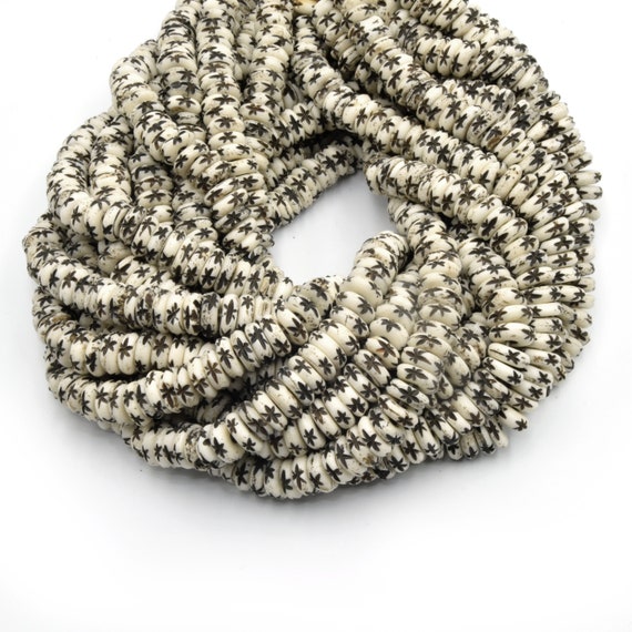 Bone Beads Carved Bone Beads Star Carved Disc Beads 10mm - Etsy