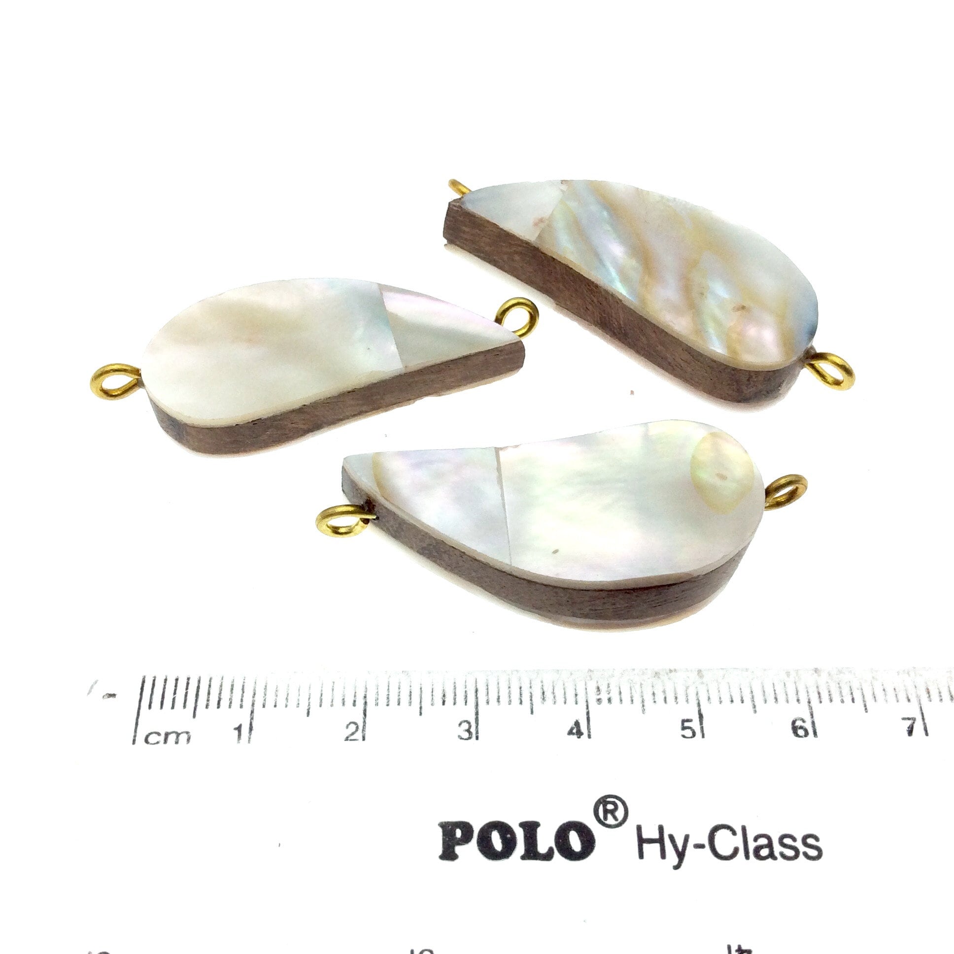 Iridescent White Curved Teardrop Shaped Natural Shell Focal - Etsy