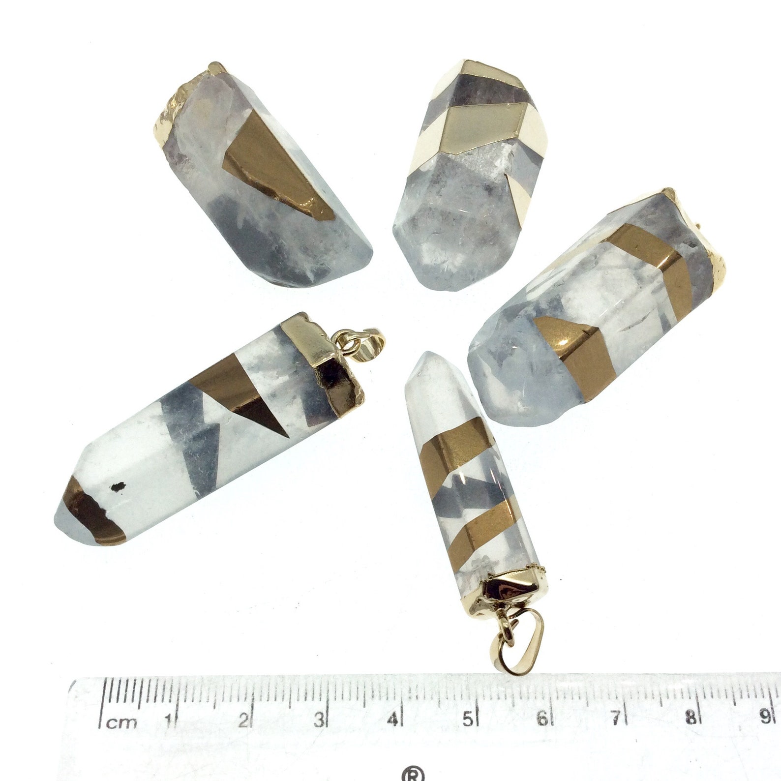 Gold Electroformed Spiral Design Raw/natural Clear Quartz - Etsy