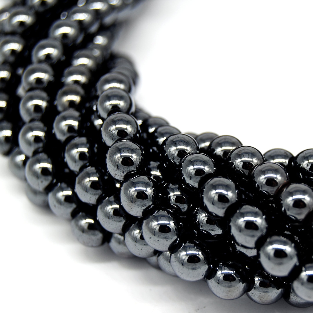 Gunmetal Magnetic Hematite Gemstone Beads: Round Jewelry Making Supplies - Etsy