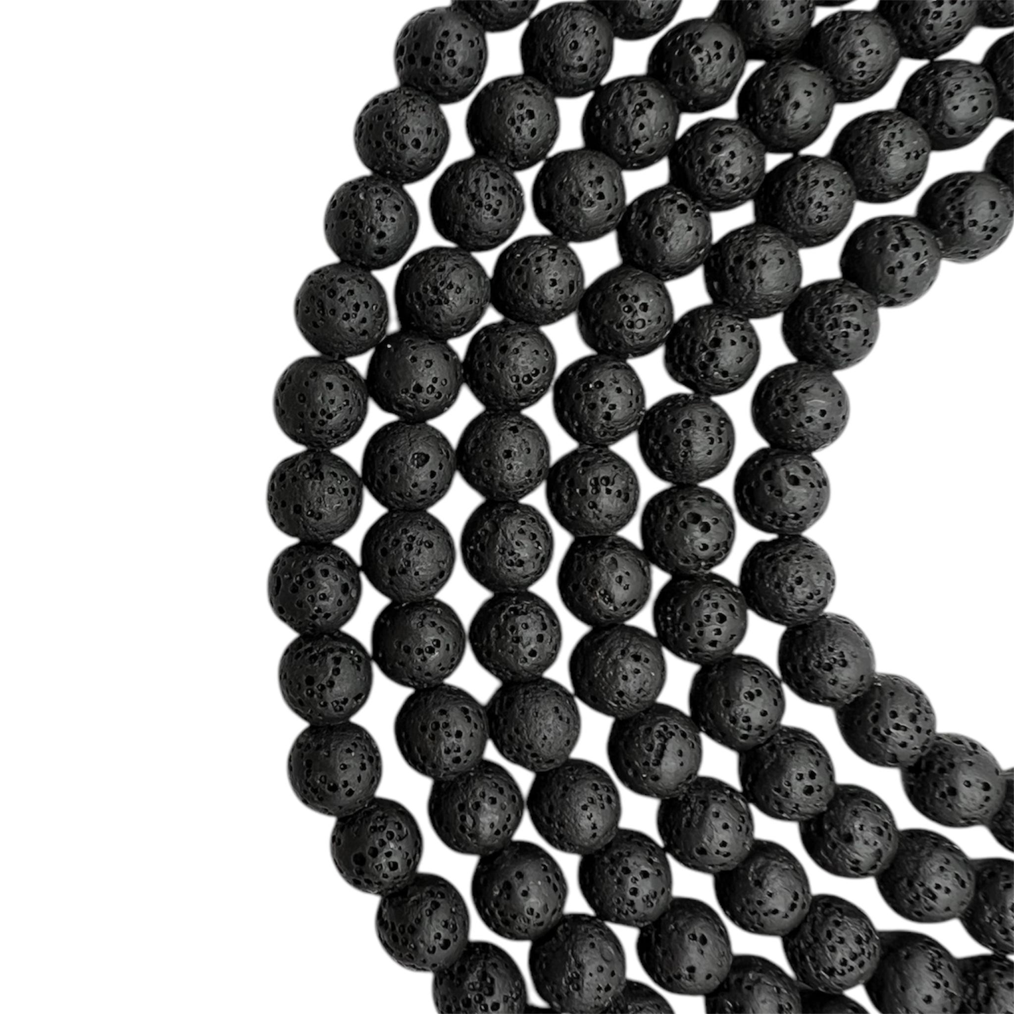 Black Lava Beads: Round Volcanic Rock, Jewelry Making (4mm-12mm) - Etsy