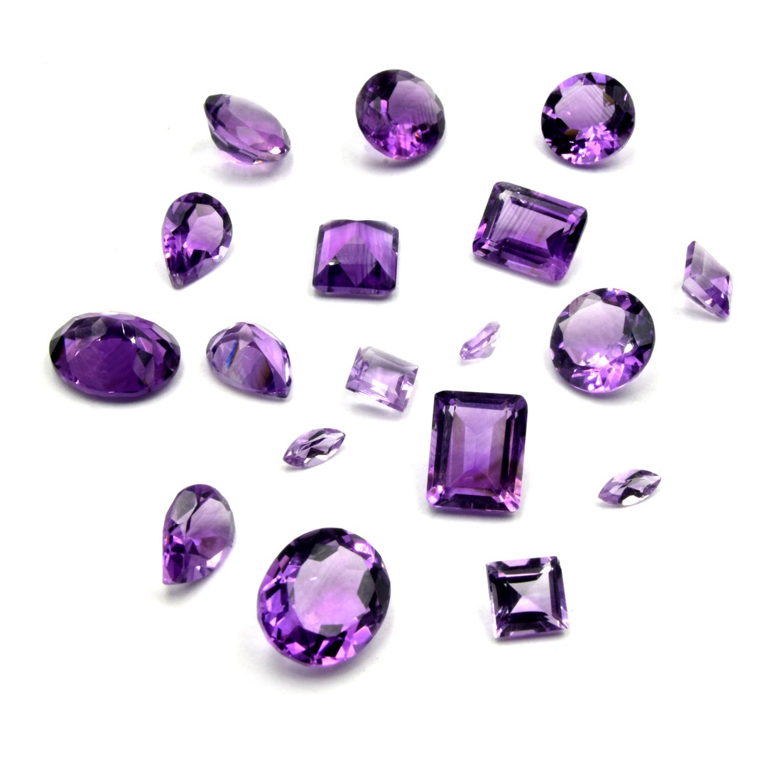 AAA Amethyst Cut Stone: Jewelry Making Gemstones (6pcs) - Etsy